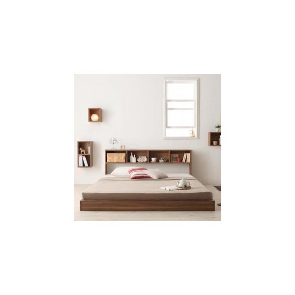 kag-42106 シングルベッド 一人暮らし マットレス付き ローベッド ロータイプ 低い 宮 棚 携帯 リモコン 収納 姫系 かわいい – アットカグ